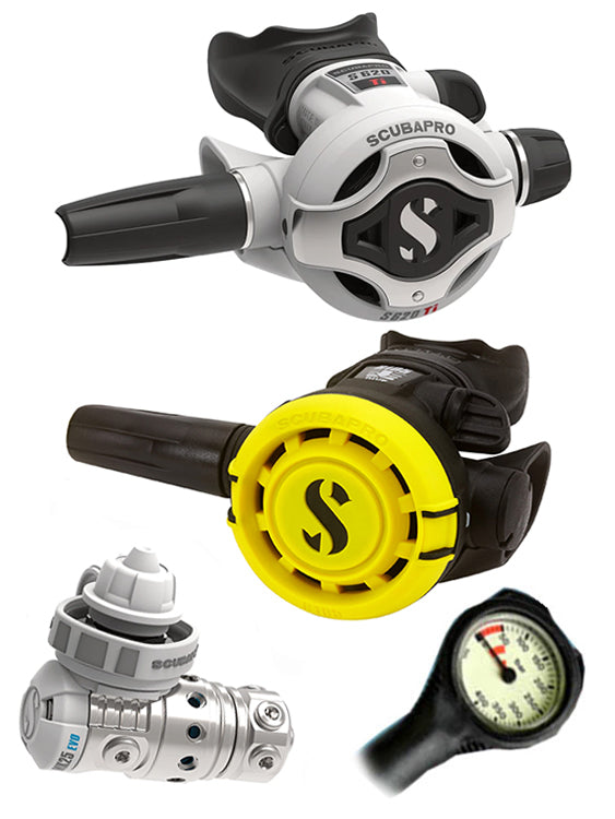 Scubapro Regulator Set MK25 Evo / S620Ti White / Octopus & SPG ($1999)